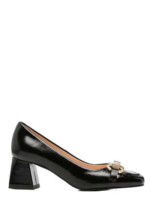 SERGIO MORETTI FIRENZE Horsebit Square-toe Pumps - Black