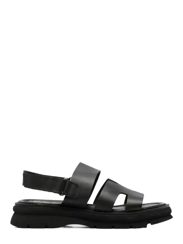 SERGIO MORETTI FIRENZE Touch-strap Chunky-sole Sandals - Black