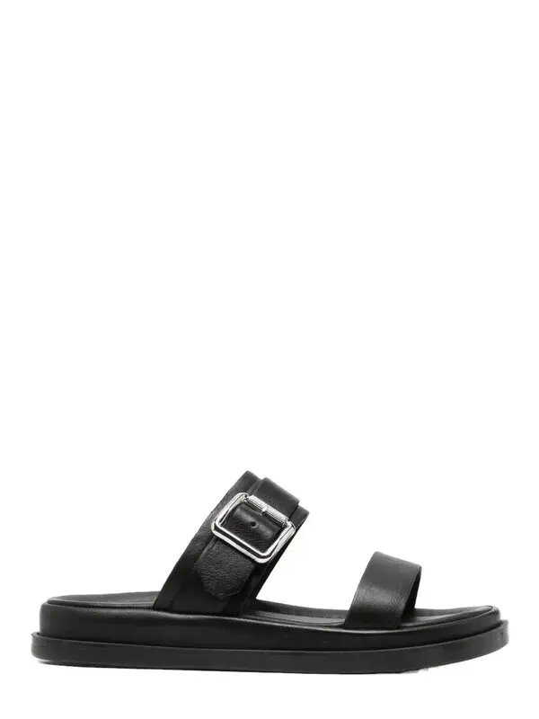 SERGIO MORETTI FIRENZE Leather Sandals - Black