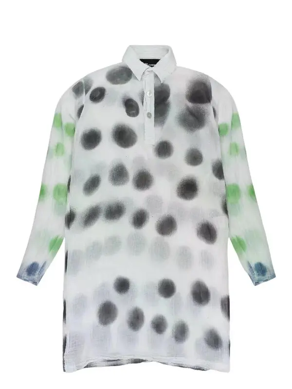 EDWARD CUMING Polka-dot Long-sleeve Blouse - White