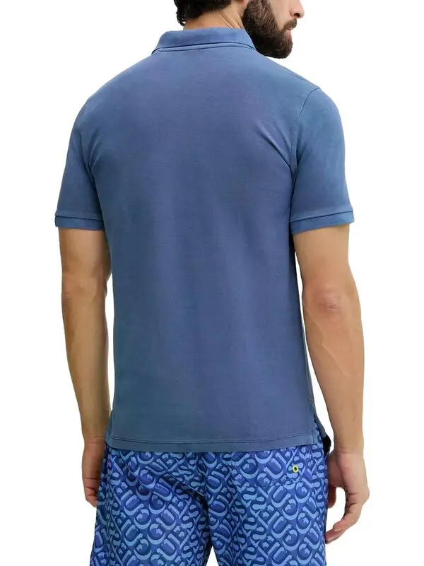 Guess Triangle-logo Polo Shirt - Blue