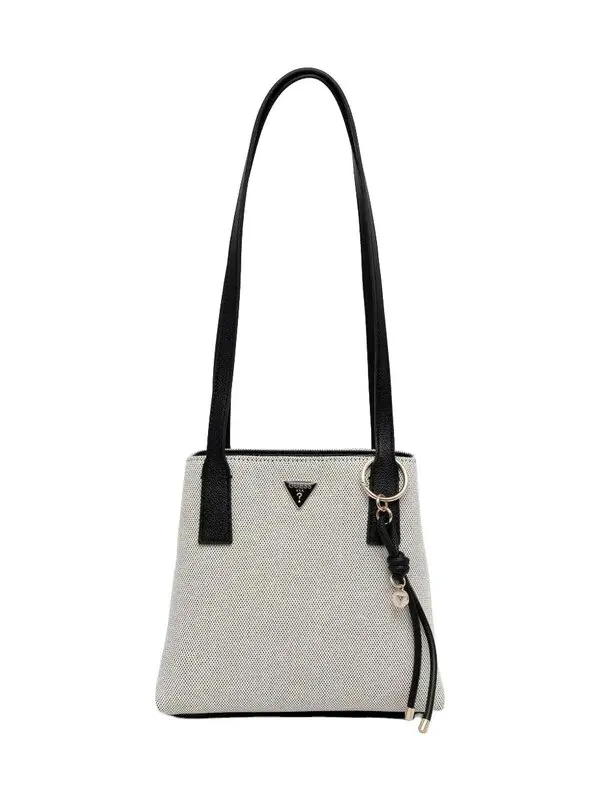 Guess Logo Plaque Shoulder Bag - White