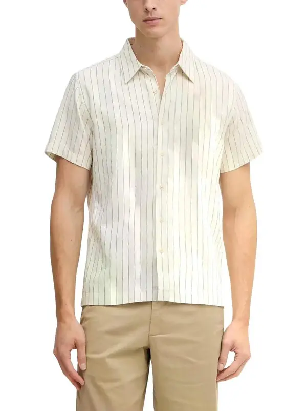 Guess Striped Short-sleeve Shirt - Neutrals