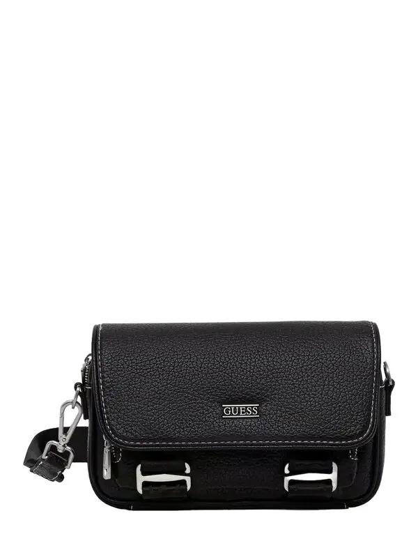 Guess Boston Logo-plaque Belt Bag - Black