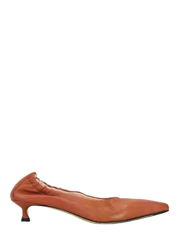 LA ROSE Elasticated Pointed-toe Pumps - Orange