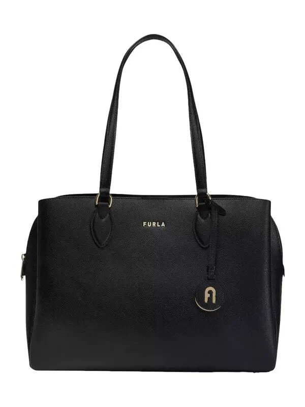 Furla Minerva Arch-logo Tote Bag - Black