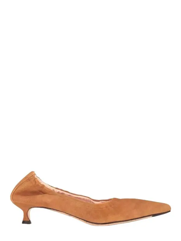 LA ROSE Elasticated Pointed-toe Pumps - Orange
