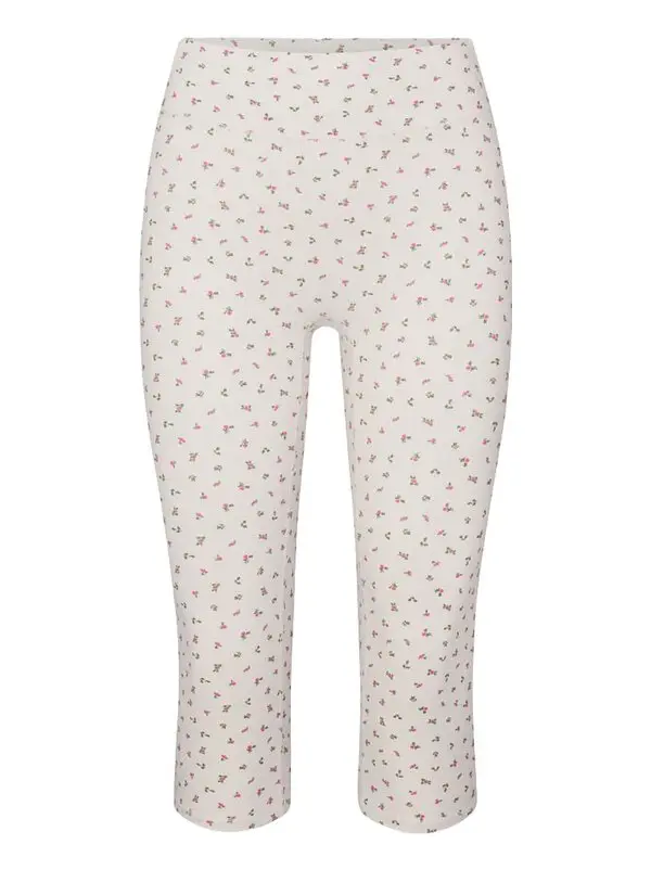 NIKESKIMS Skims Cropped Ditsy Floral Leggings - White