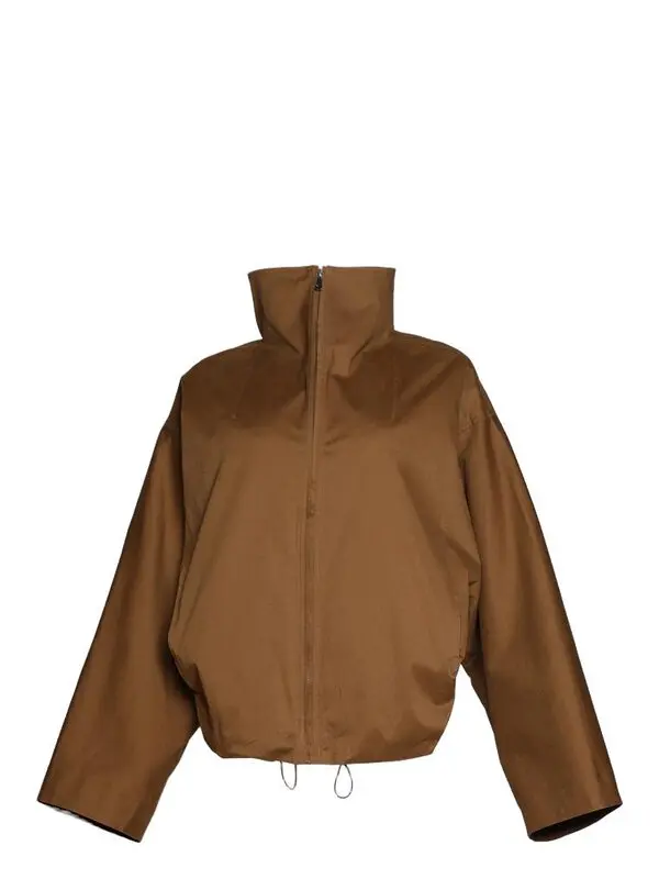 Nour Hammour François Cotton Canvas Bomber Jacket - Camel