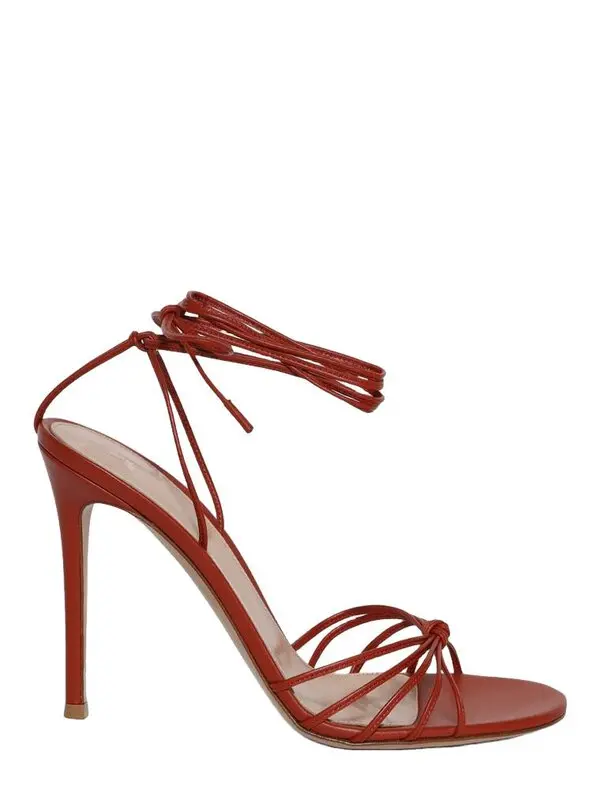 GIANVITO ROSSI Gwyneth High Heel Strappy Sandals - Red
