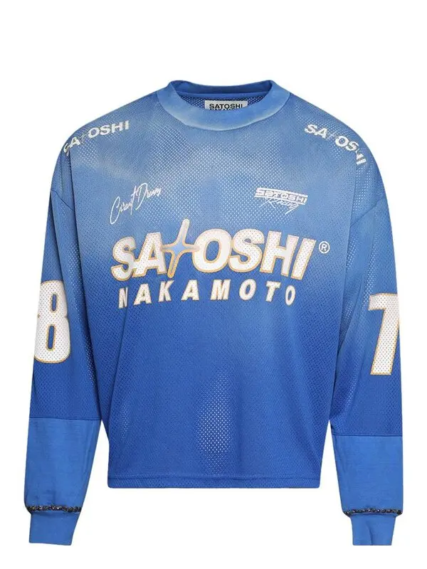 SATOSHI NAKAMOTO Mesh Moto Jersey - Blue