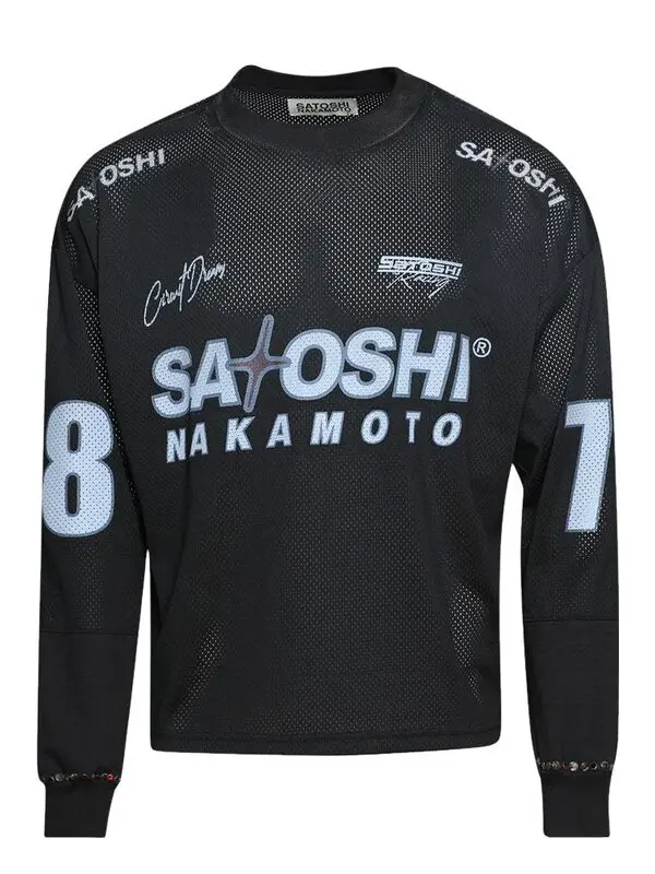 SATOSHI NAKAMOTO Mesh Moto Jersey - Black