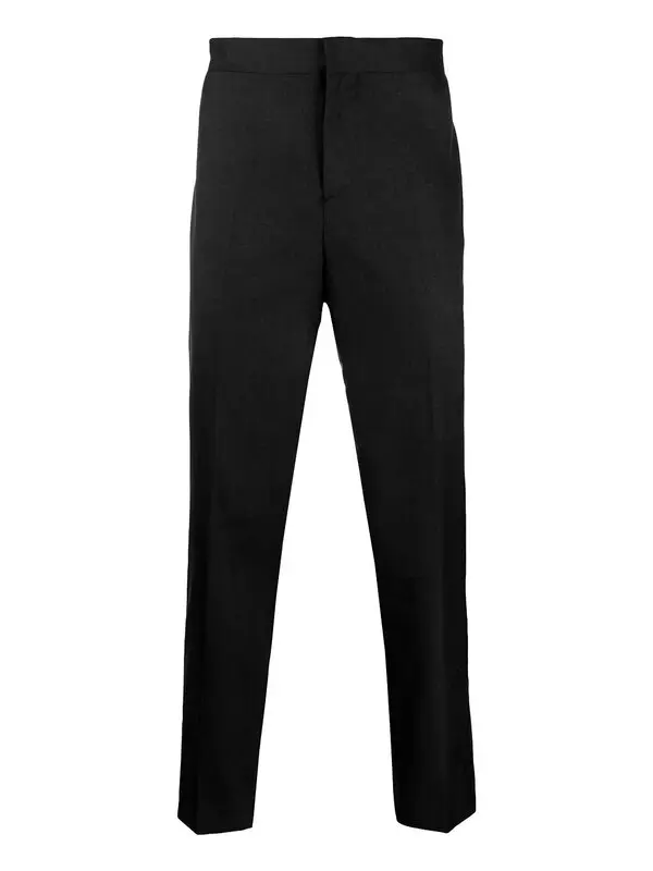 Brunello Cucinelli Virgin Wool-silk Blend Trousers - Black
