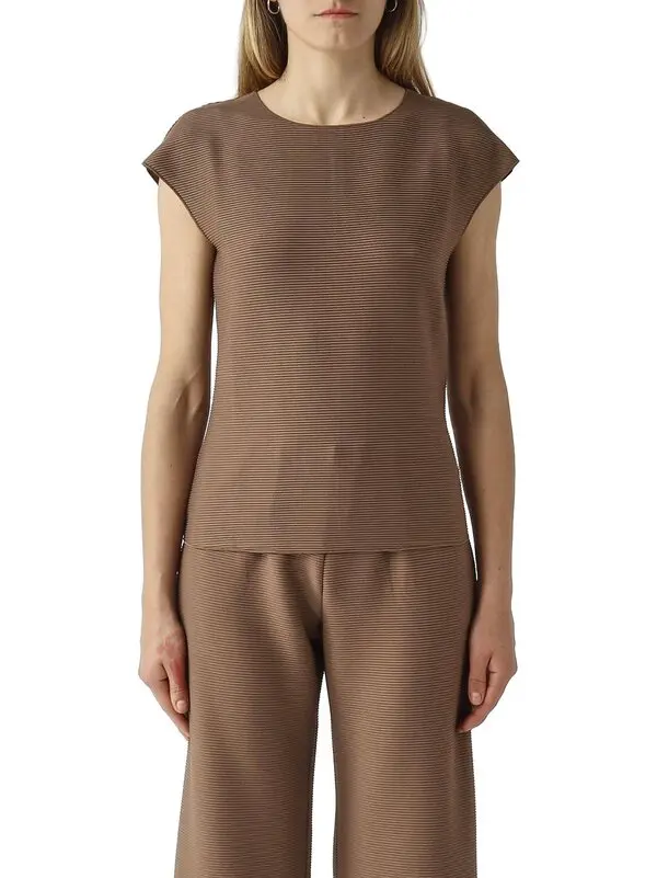 Max Mara Ribbed Top - Coffee