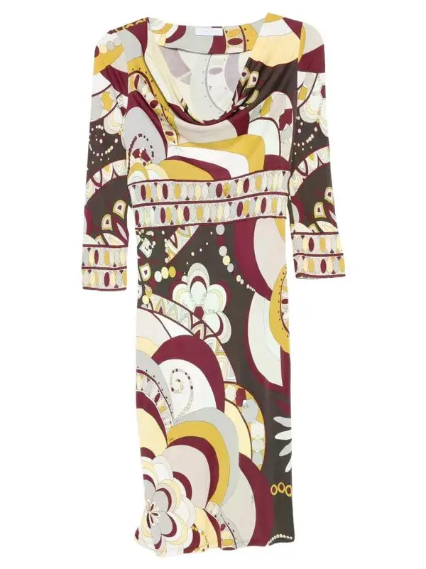 Emilio Pucci Printed Midi Dress - Red