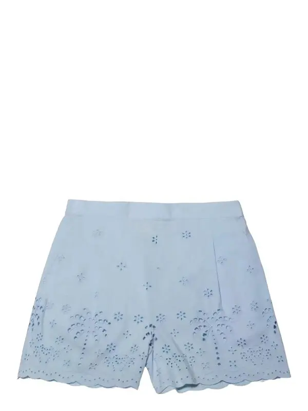 MC2 SAINT BARTH Broderie Anglaise Shorts - Blue