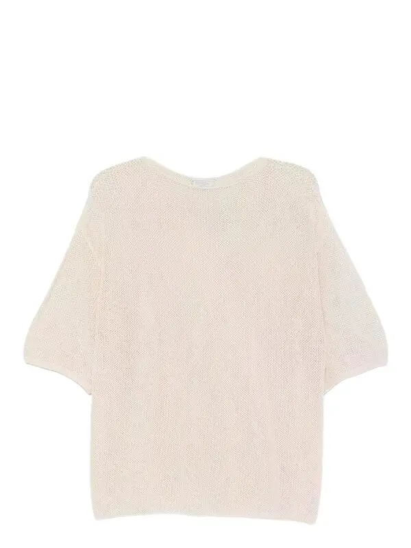 Antonelli Firenze Magnolia Crew Neck Knitted Top - Neutrals