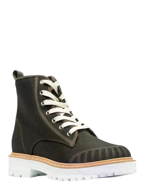Hogan Combat Lace-up Boots - Green