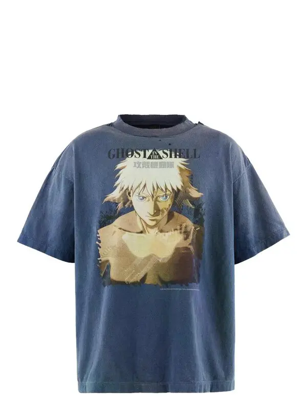 SAINT MXXXXXX Graphic-print T-shirt - Blue