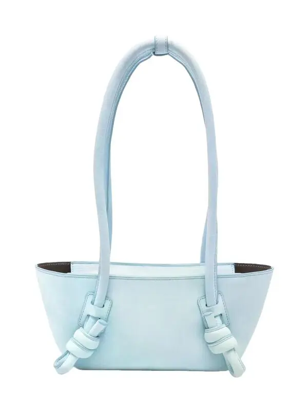Hereu Leather Shoulder Bag With Knot Detail - Blue