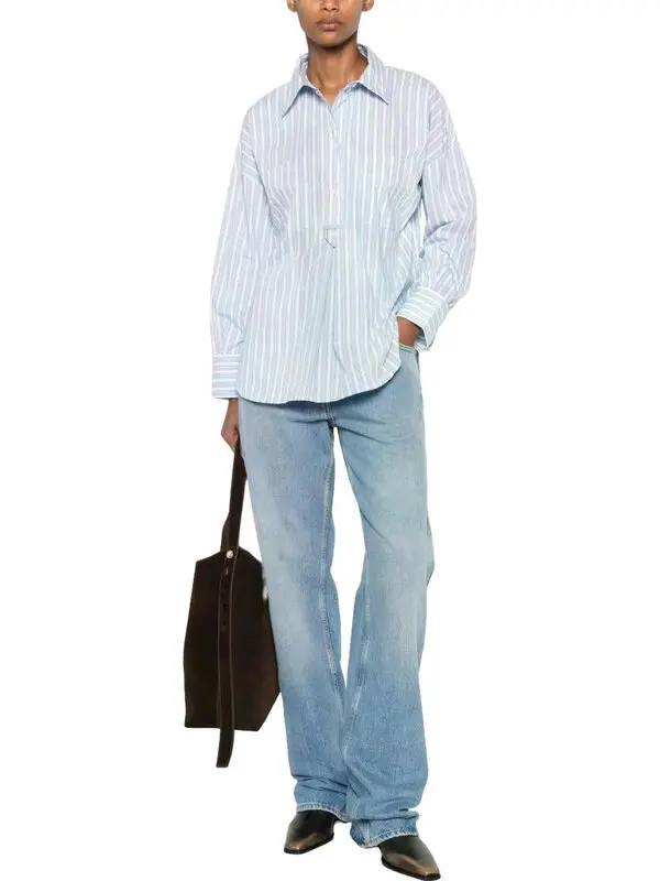 PENNYBLACK Striped Long-sleeve Blouse - Blue