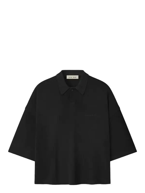 Fear Of God Logo-embroidered Polo Shirt - Black