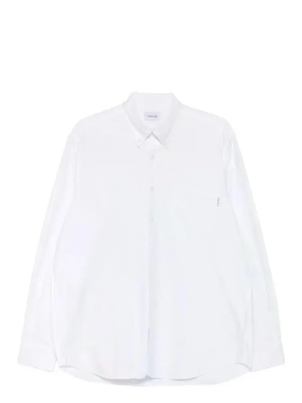 AMISH SUPPLIES Button-down Chest-pocket Shirt - White