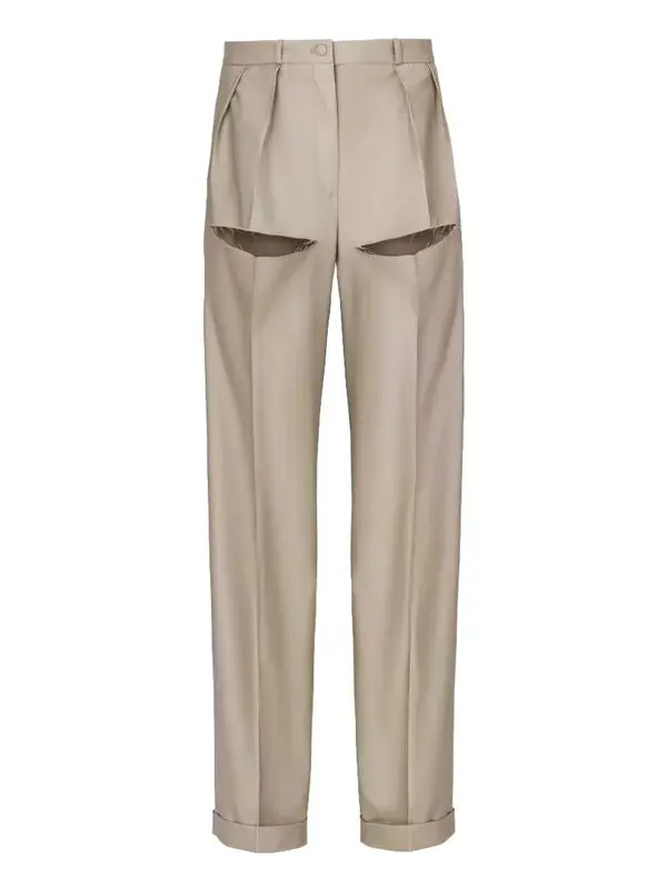 ALMAZ Classic Cut-out Pleated Trousers - Neutrals