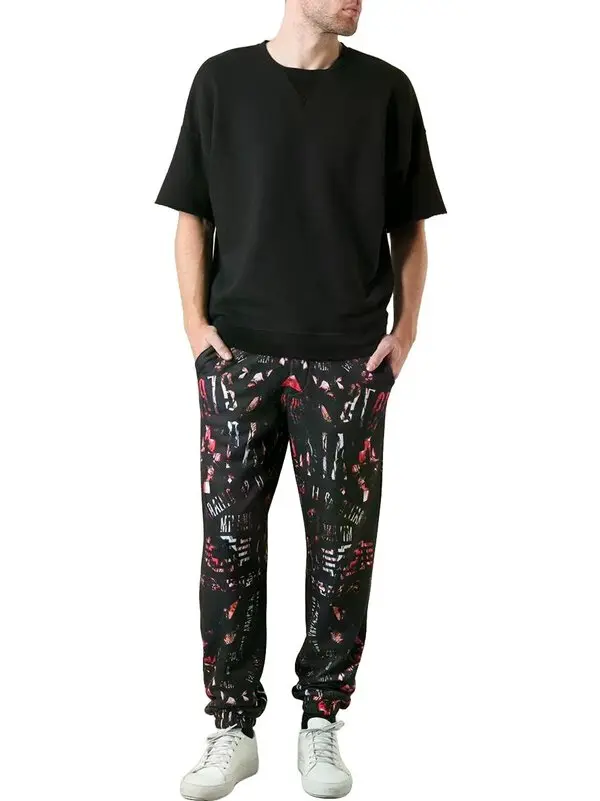 COUNTY OF MILAN Printed Track Pants - Black