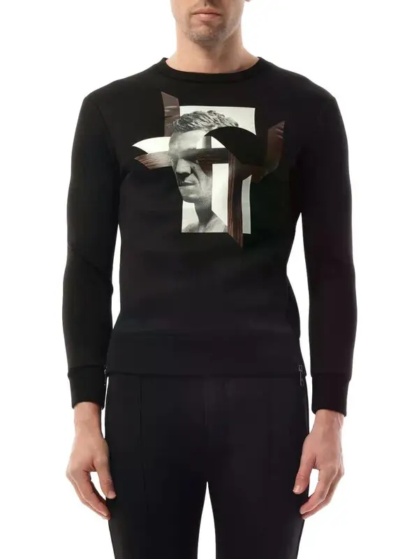 Neil Barrett Abstract Photographic Print Sweatshirt - Black