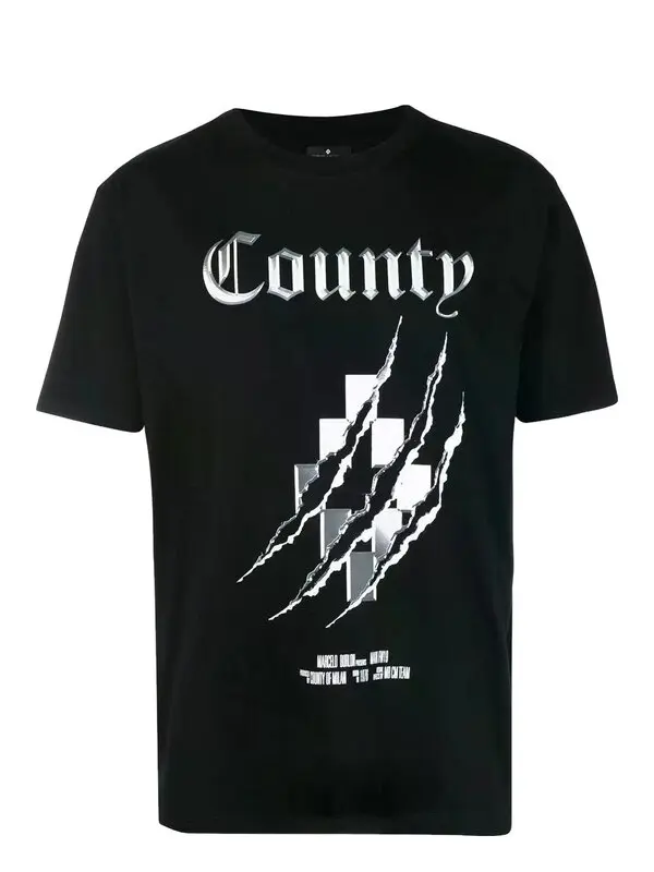 COUNTY OF MILAN Front Printed T-shirt - Black
