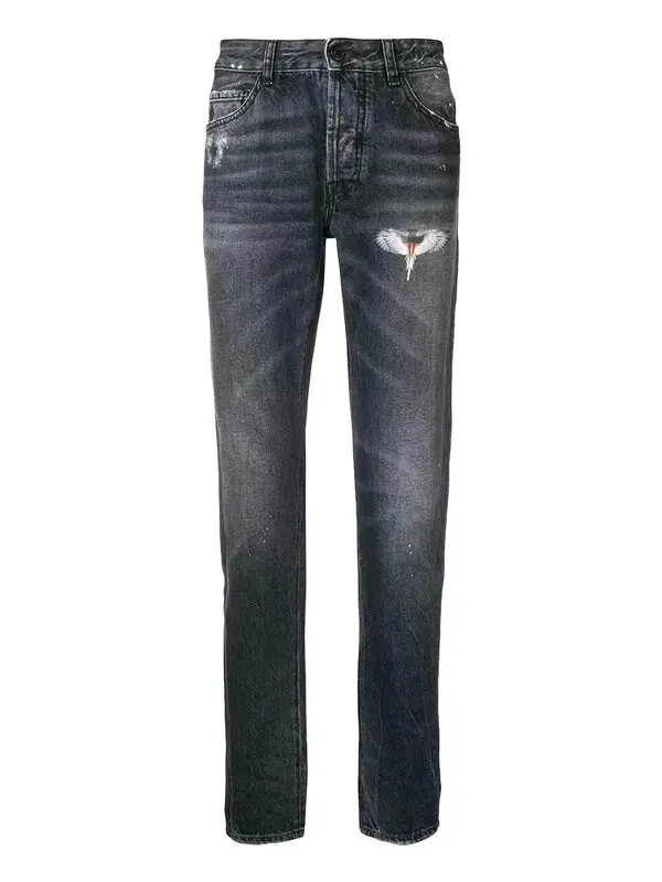 COUNTY OF MILAN Marcelo Burlon Wing Jeans - Black