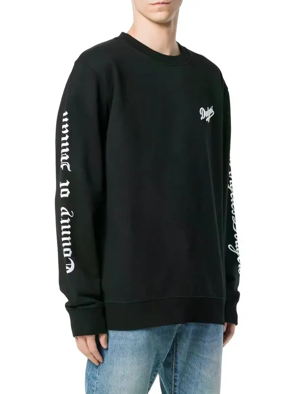 COUNTY OF MILAN Embroidered Cotton Sweatshirt - Black