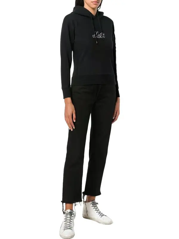COUNTY OF MILAN Logo Embroidered Hoodie - Black