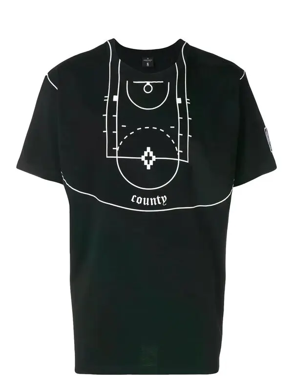 COUNTY OF MILAN Nba Court T-shirt - Black