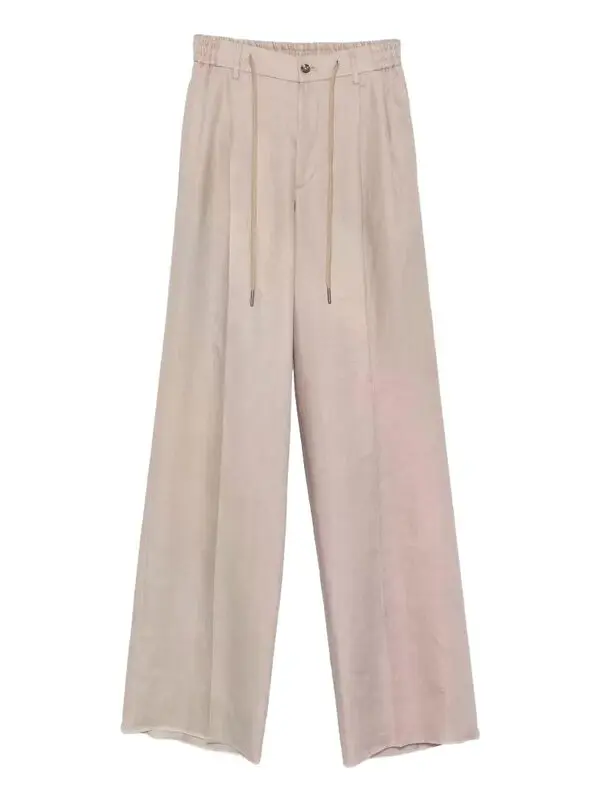Tagliatore Pleated Drawstring Trousers - Neutrals