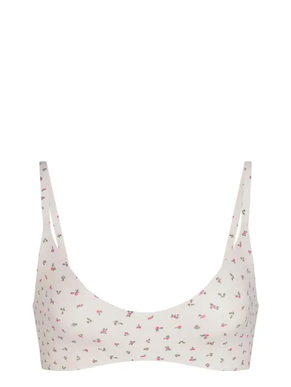 NIKESKIMS Matte Micro Scoop Bra Ditsy Floral - White