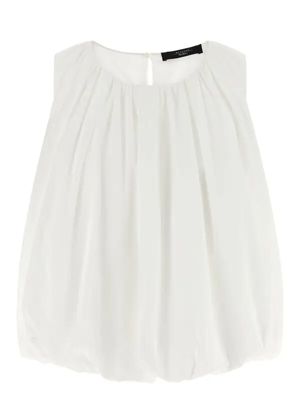 Max Mara Cotton Poplin Top - White