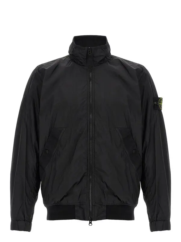 Stone Island 4100111 Lightweight Nylon Reps Jacket - Black