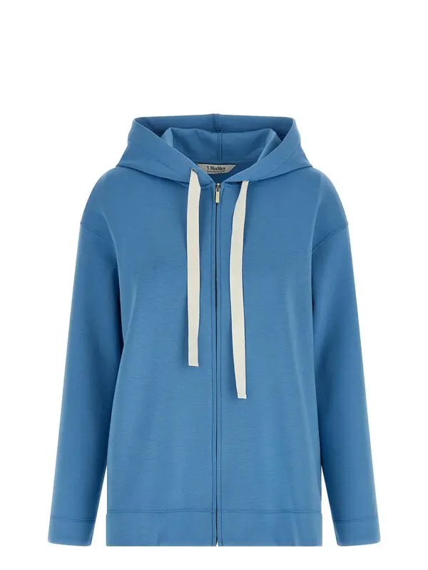 Max Mara Mmdoria' Full Zip Hoodie - Blue