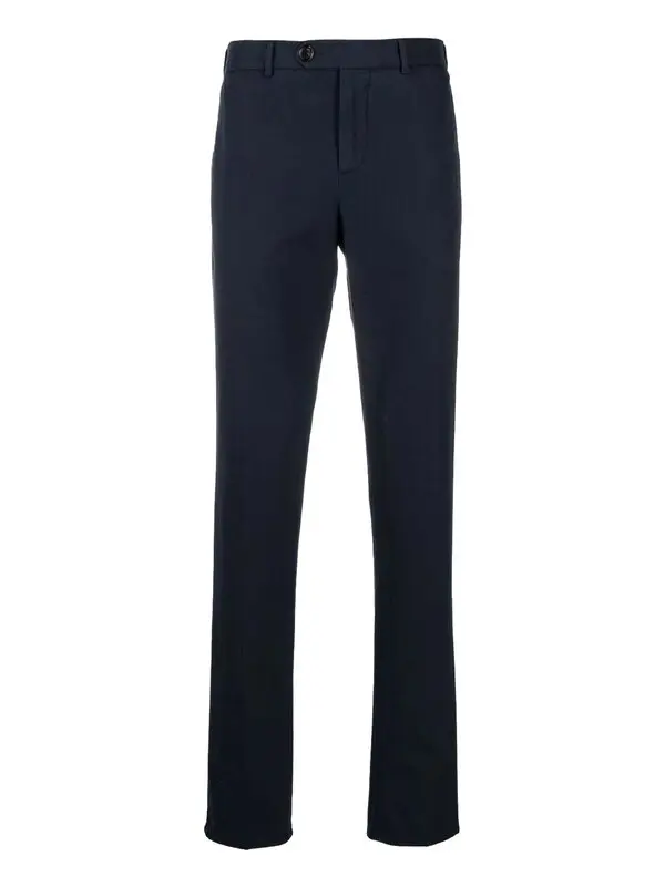 Brunello Cucinelli Slim Cut Cotton Trousers - Multicolor