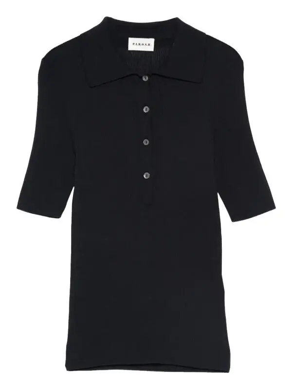 P.a.r.o.s.h Ribbed Cotton Polo Sweater - Multicolor
