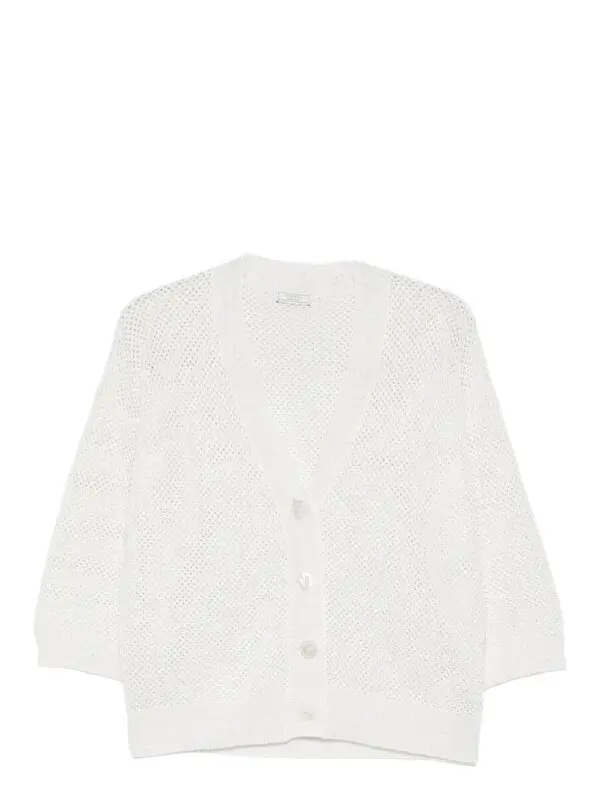 Peserico Fine Knit V-neck Cardigan - Multicolor