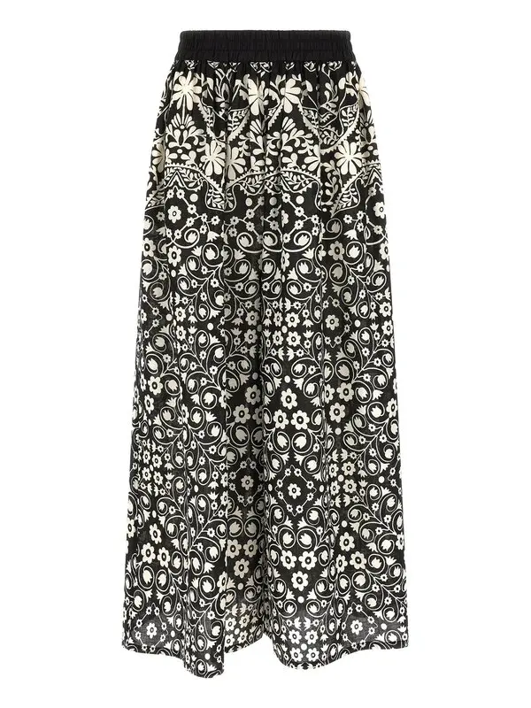 Max Mara Printed Cotton Voile Cropped Wide-leg Pants - Multicolor