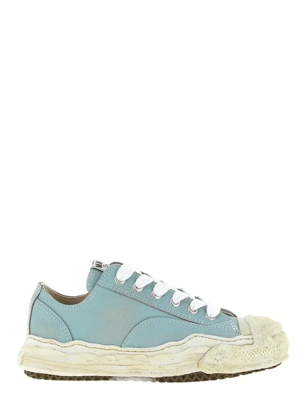 Mihara Yasuhiro Hank Distressed Leather Sneakers - Blue
