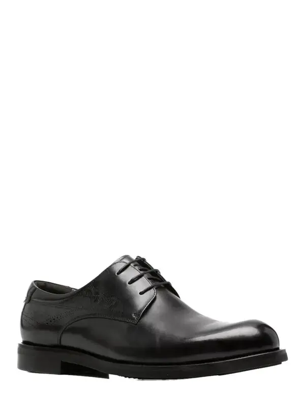 ALBERTO GOZZI Perforated Detail Lace-up Shoes - Black