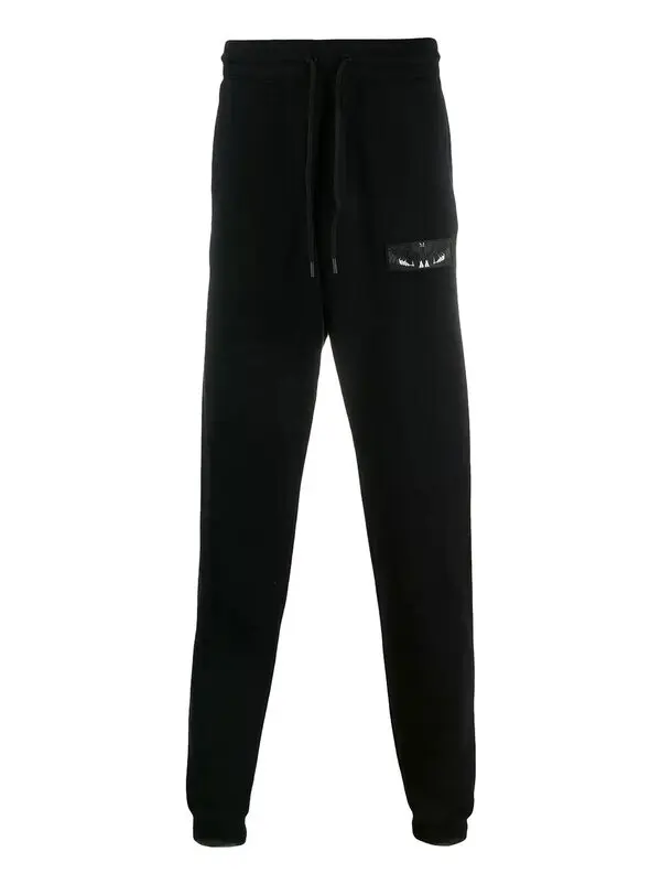 COUNTY OF MILAN Wings Patch Track Pants - Black