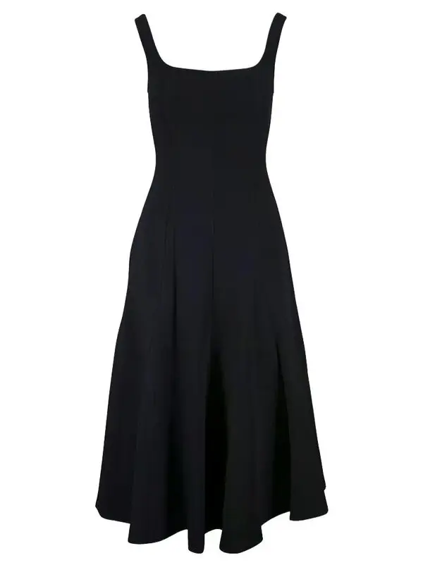 Vince Square-neck Panelled Midi Dress - Blue