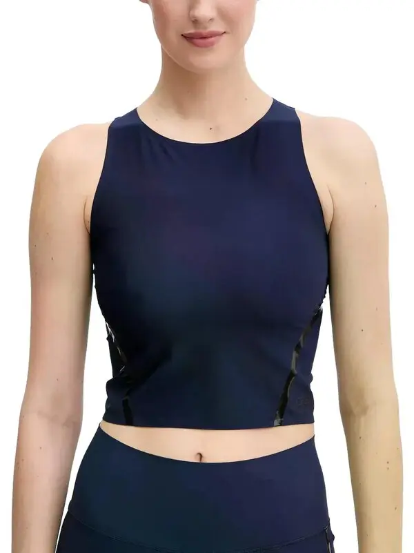 CASALL Sculpture Cropped Racerback Top - Blue