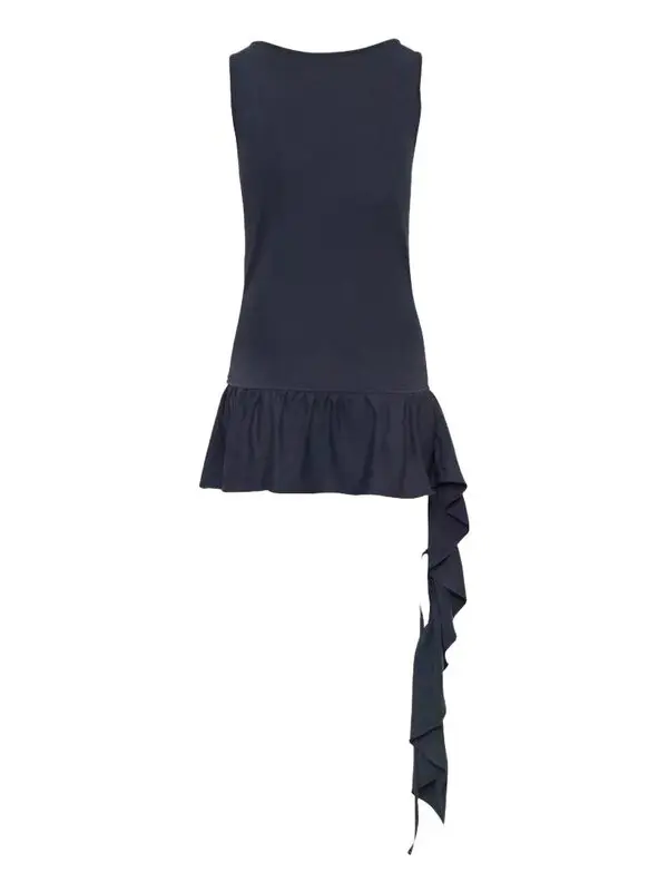 MARDI MERCREDI Sleeveless Ruffle Hem Top - Blue